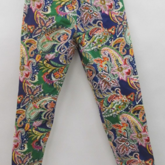 Lauren Ralph Lauren | Pants & Jumpsuits | Ralph Lauren Skinny Jean Colorful Paisley Pants 8 ...